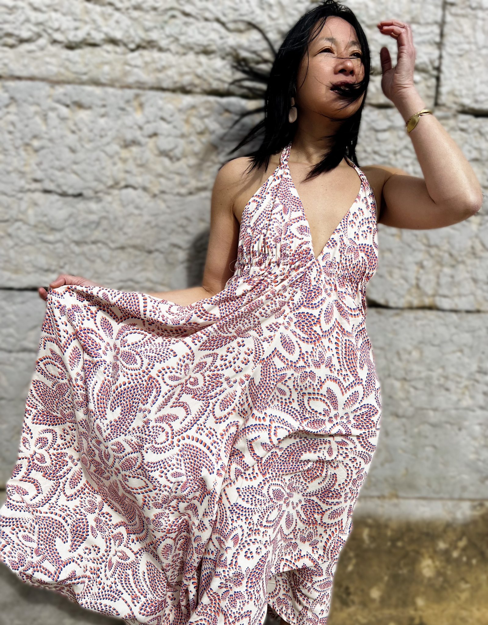 Tissu popeline viscose EOLIA - Imprimé en France - My Dress Made