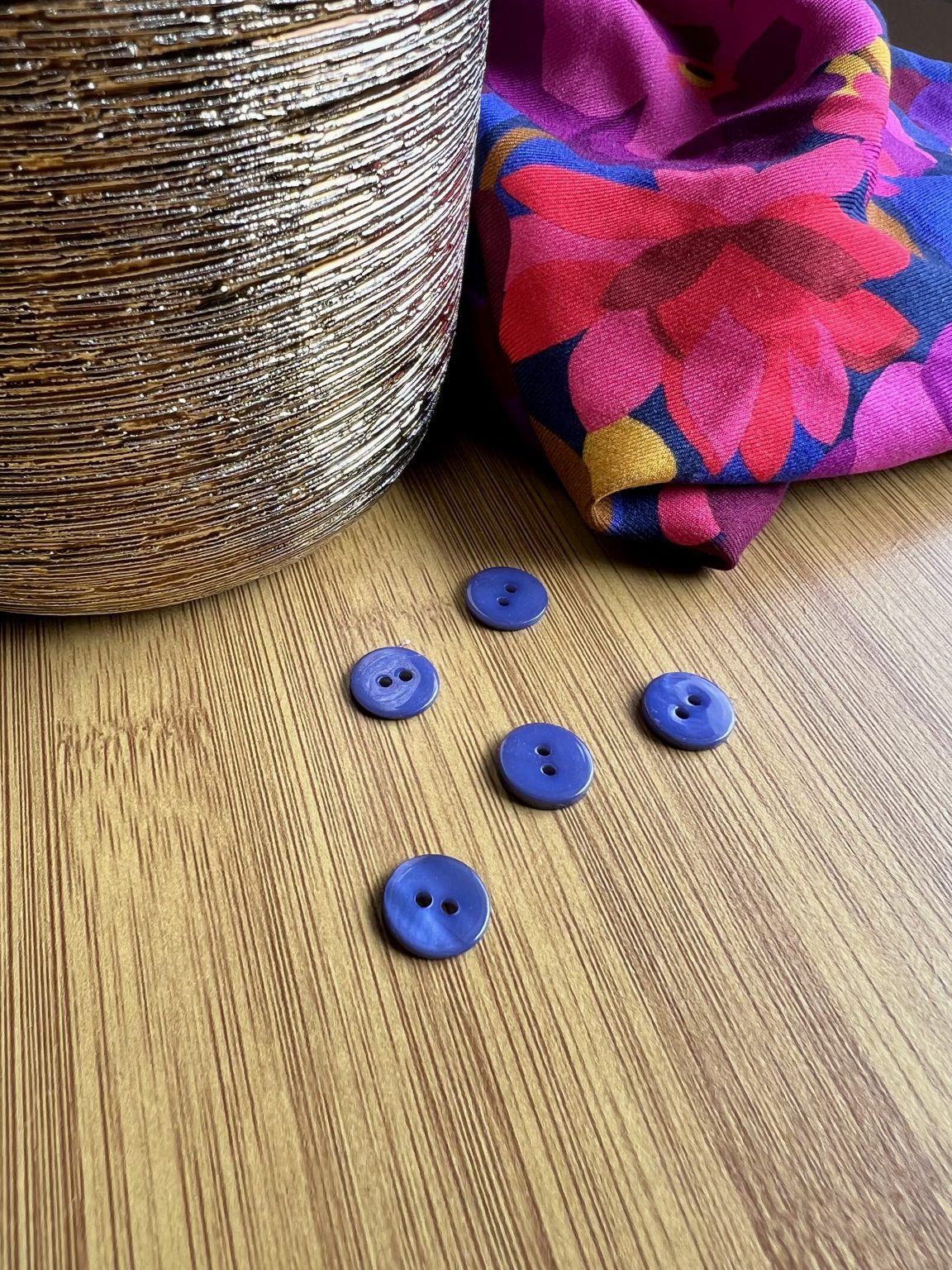 Pack 5 boutons nacre 12 mm – Fabriqué en France